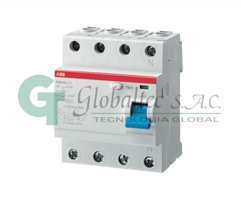 INTERRUPTOR DIFERENCIAL 2X25A 30MA TIPO AC F202 AC-25/0,03 - [1TMF202005R1250] - ABB