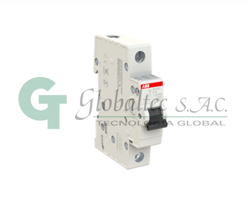INTERRUPTOR TERMOMAGNETICO 1X6A 400VAC RIEL SH201L-C06- [2CDS241001R0064] - ABB
