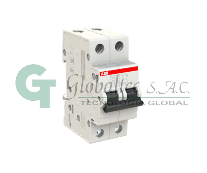 INTERRUPTOR TERMOMAGNETICO 2X10A 10KA/230VAC SH202-C10 - [2CDS212001R0104] - ABB