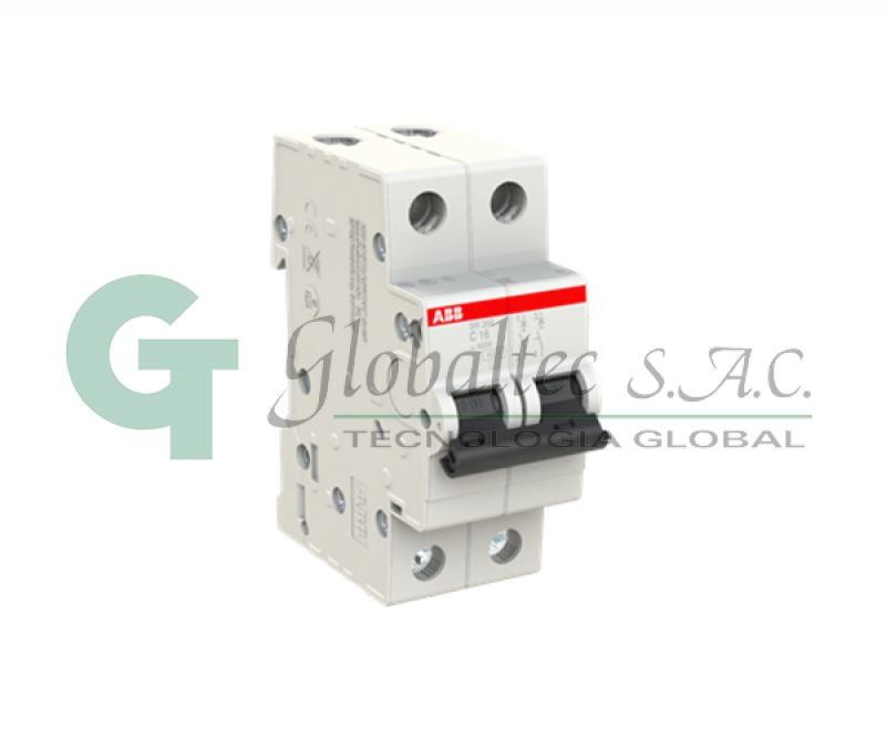 INTERRUPTOR TERMOMAGNETICO 2X16A 10KA/230VAC 6KA/400VAC SH202-C16- [2CDS212001R0164] - ABB