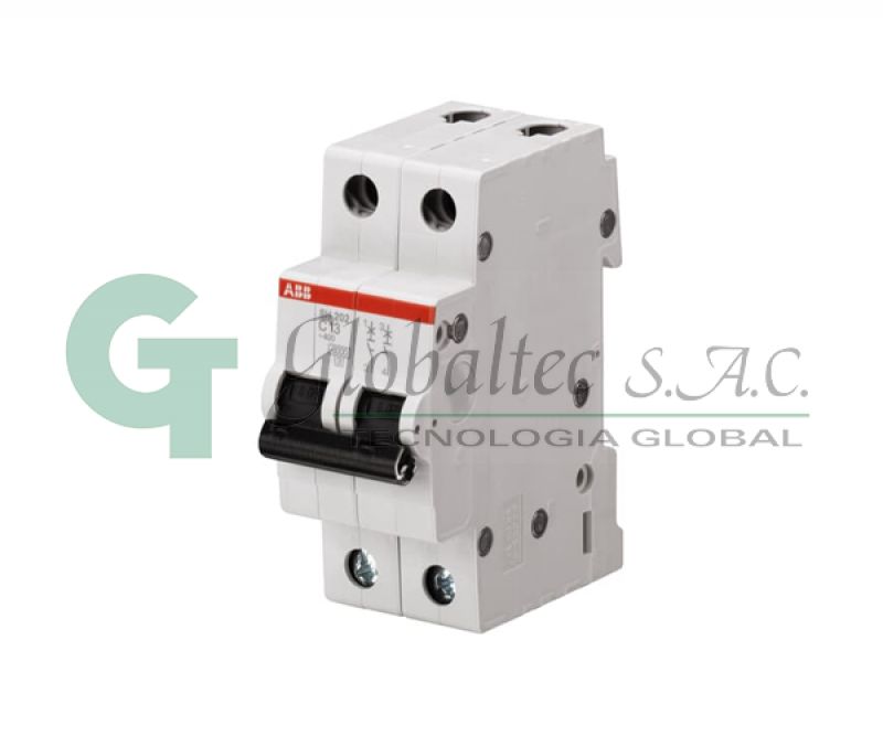 INTERRUPTOR TERMOMAGNETICO 2X2A 10KA/230VAC SH202-C2- [2CDS212001R0024] - ABB