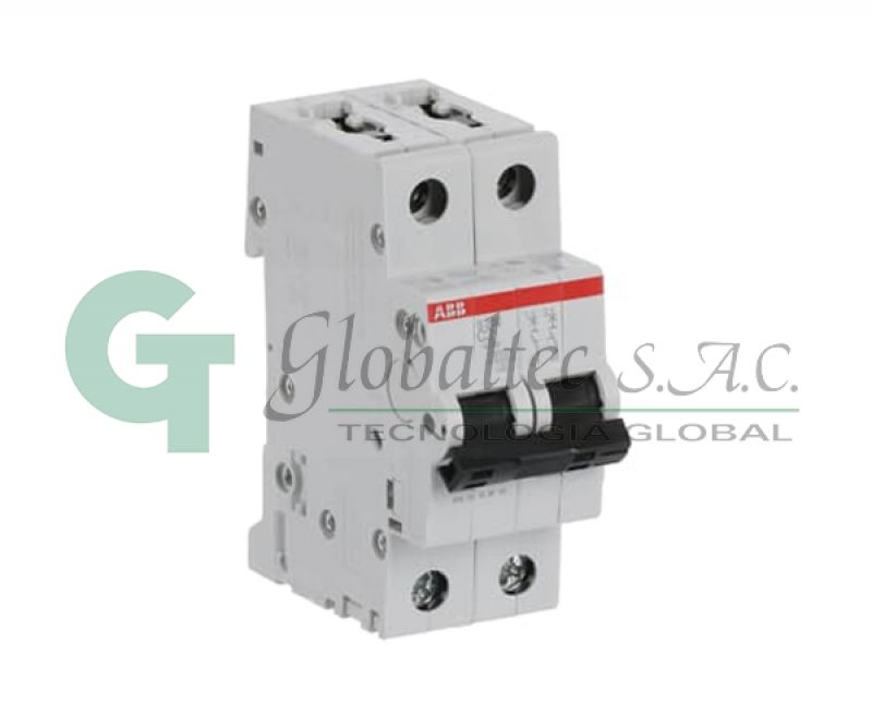 INTERRUPTOR TERMOMAGNETICO 2X2A 400VAC S202-C2 RIEL- [2CDS252001R0024] - ABB