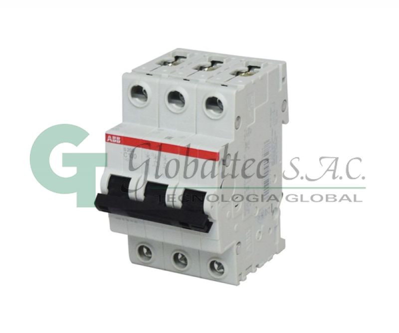 INTERRUPTOR TERMOMAGNETICO 3X100A RIEL 10KA 220V S203-C100 [2CDS253001R0824] ABB