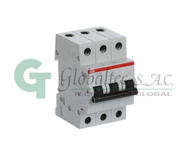 INTERRUPTOR TERMOMAGNETICO 3X32A 10KA/230VAC SH203-C32 RIEL- [2CDS213001R0324] - ABB
