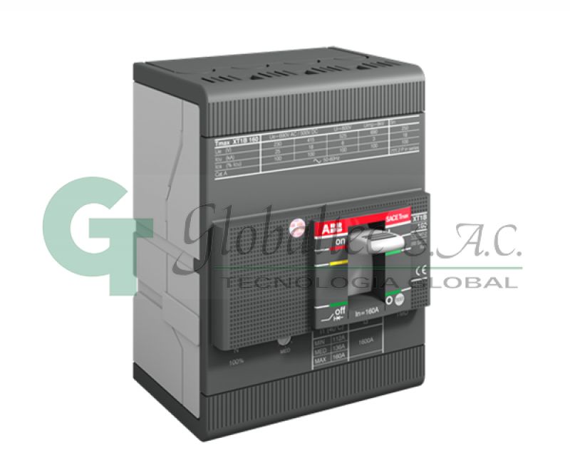 INTERRUPTOR TERMOMAGNETICO CAJA MOLDEADA REG. 4X22.4-32A 25KA/220V 18KA/380V XT1B160 TMD100 ...
