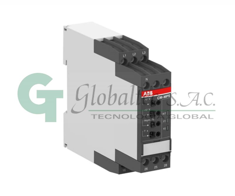 RELE DE MONITOREO TRIFASICO PERIDA Y SECUENCIA DE FASE, MAX/MIN TENSION, 160-300VAC, 2C/O CM-MPS ...